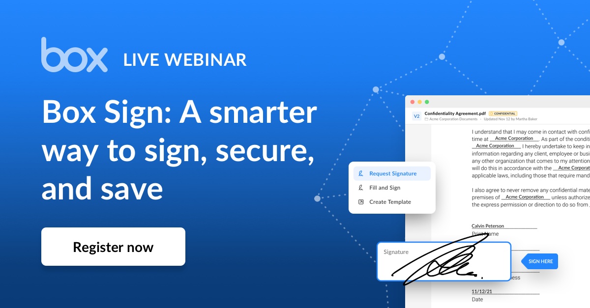 ON DEMAND: Box Sign: A smarter way to sign, secure, and save