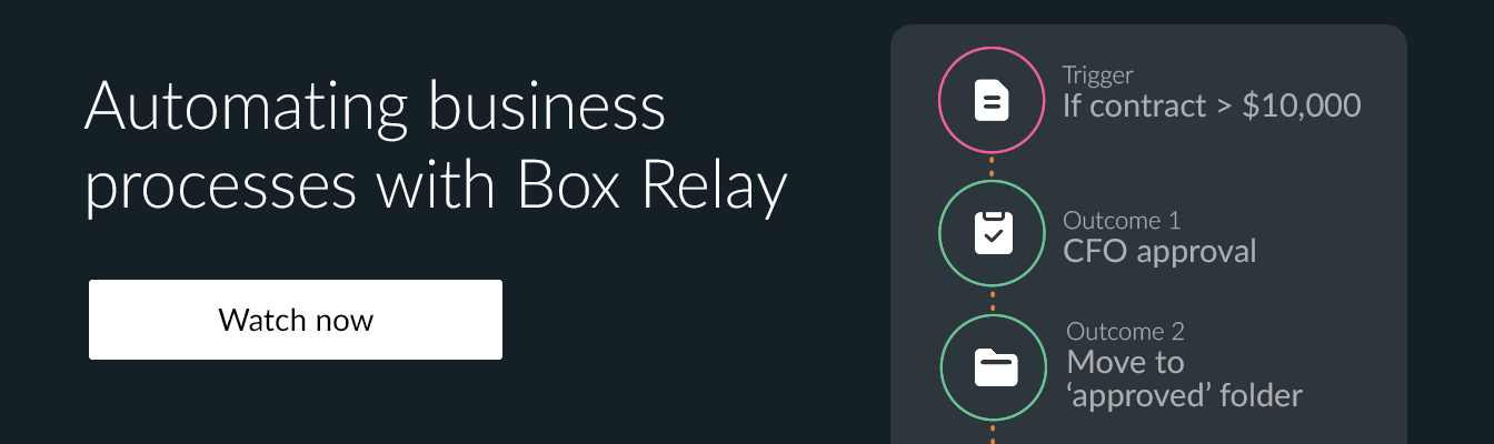 LIVE WEBINAR: Automating business processes with Box Relay