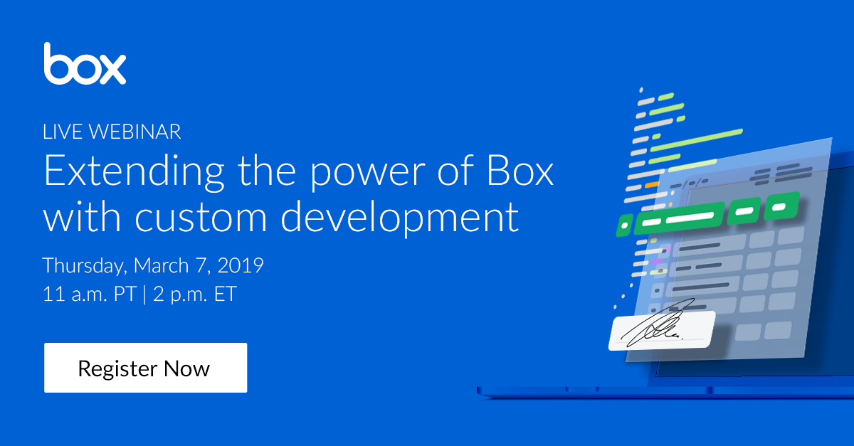 Extending the power of Box with custom development